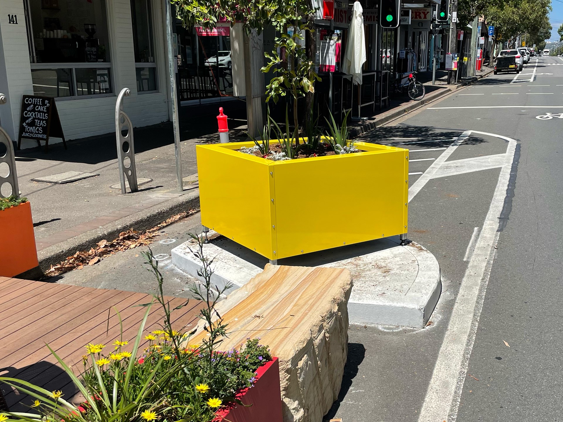 Self watering commercial tree planters